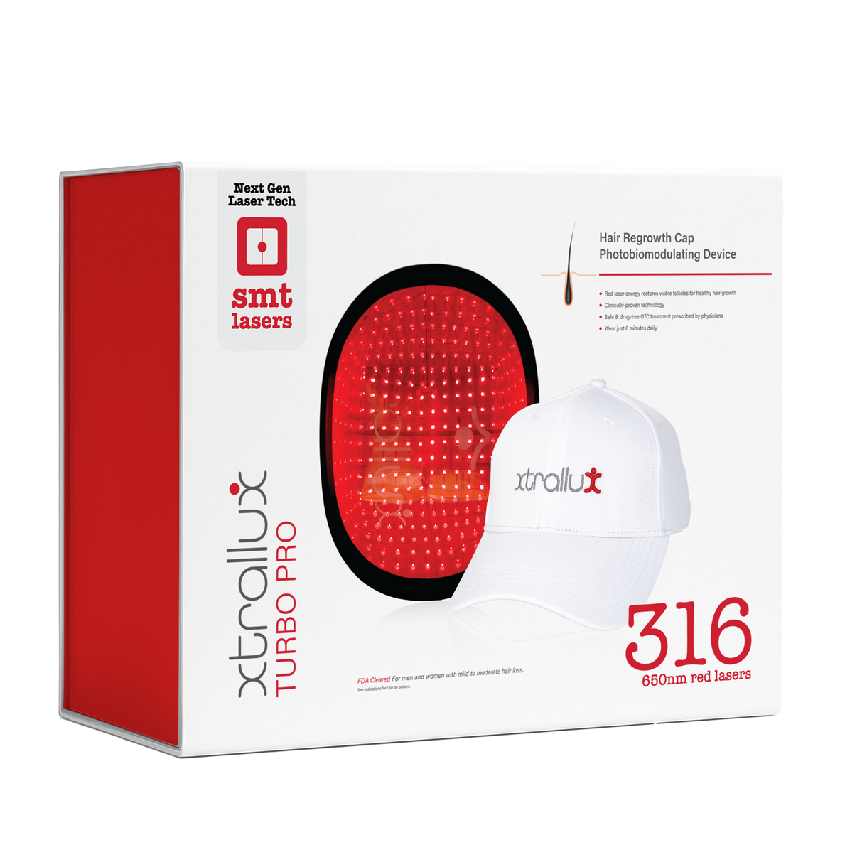 Xtrallux Turbo Pro Hair Regrowth Laser Cap | 316 Laser Diodes ...